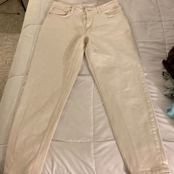 Mango | Jeans | Mango Cream Denim Jeans In Size Usa 8 | Poshmark